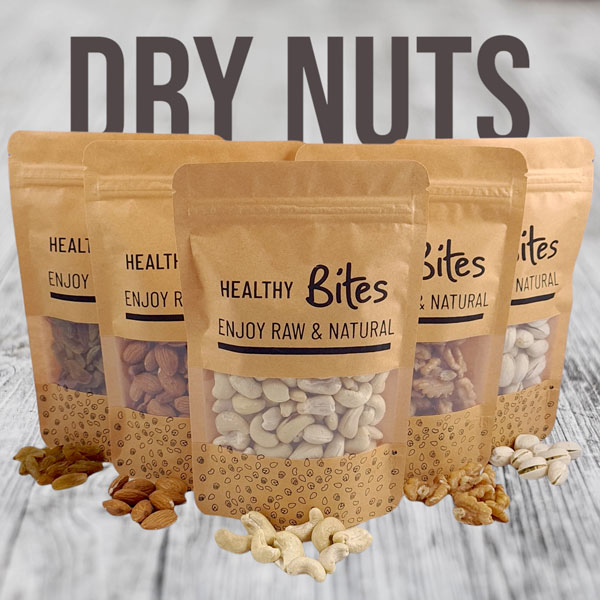 Mixed Dry Nuts in Resealable Healthy Bites Pouch (5 Types) | Gifts to ...