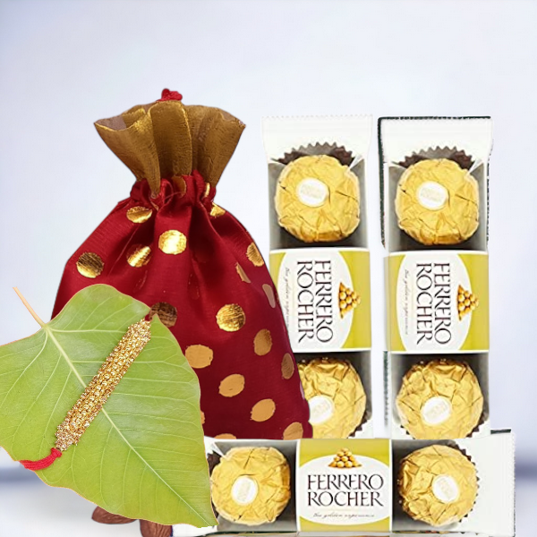 Ferrero Rocher chocolate with Almond & Rakhi Gift Hamper | Gifts to ...