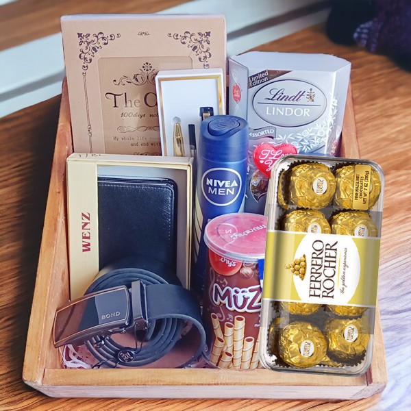 Chocolates & Accessories Surprise Gift Hamper For Him | Gifts to Nepal ...