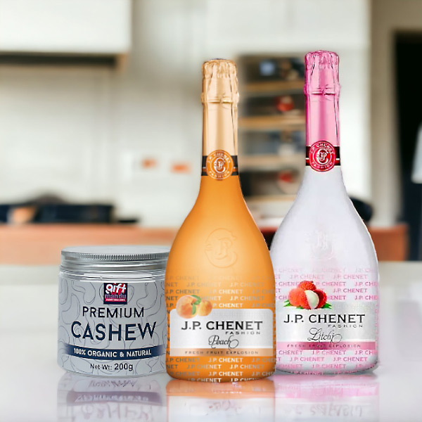 JP Chenet Fashion Wine Combo with Dry Nuts | Gifts to Nepal | Giftmandu