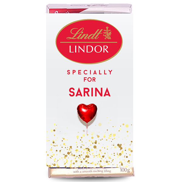 Lindt Lindor White Swiss Chocolate in Personalized Wrapper Online ...