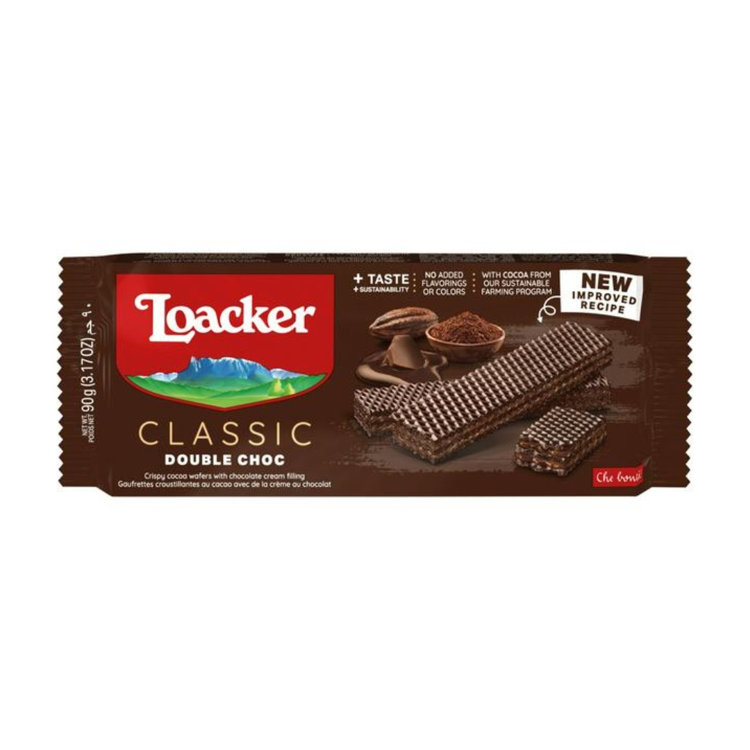 Loacker Crispy Wafers Double Choc 90g | Gifts to Nepal | Giftmandu