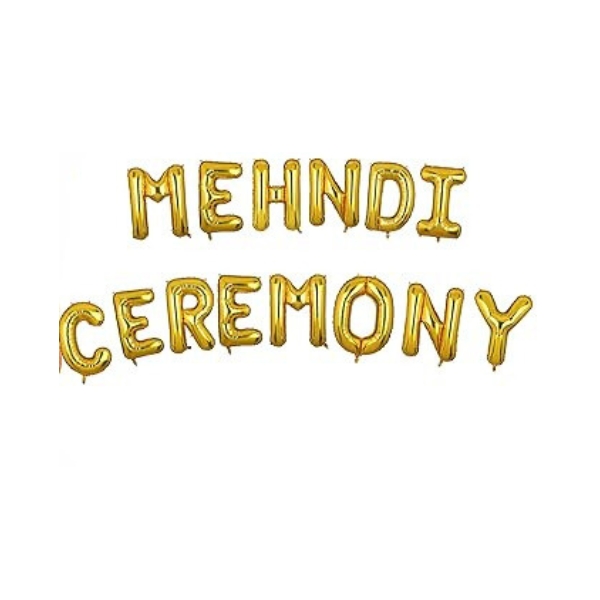 Mehndi Ceremony Gold Foil Decorative Balloon | Gifts to Nepal | Giftmandu