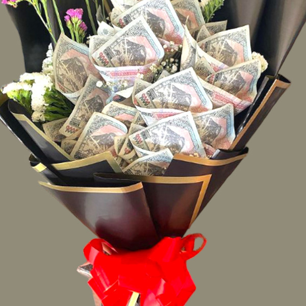 Create Your Own Unique Money Bouquet with Roses | Gifts to Nepal ...