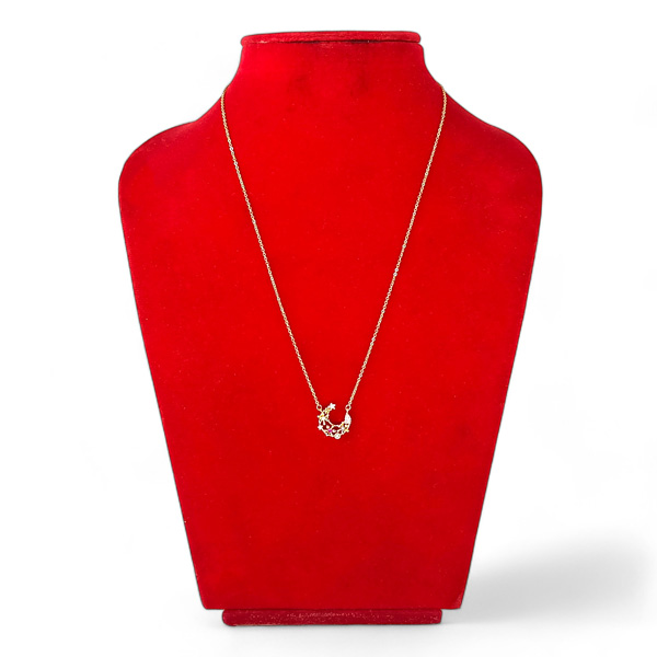 Golden Crescent Moon Designed Locket | Gifts to Nepal | Giftmandu