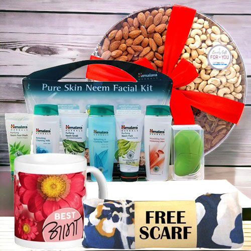Himalaya Neem Facial Kit, Dry Nuts, Mug (Free Scarf) | Gifts to Nepal ...