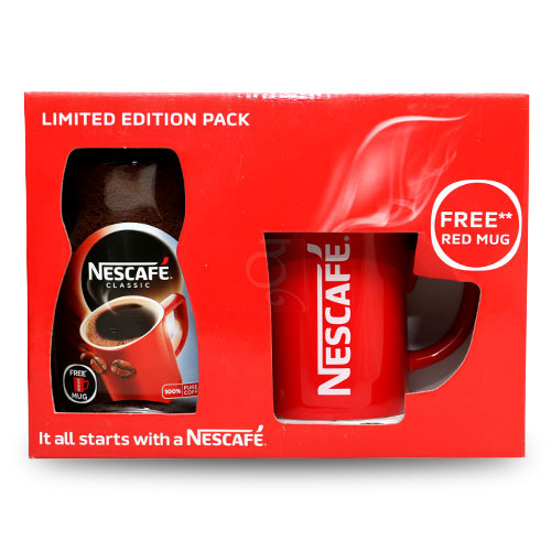 Nescafe Classic Instant Coffee With Free Red Mug Gift Pack | Gifts to ...