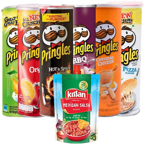 Popular 6 Flavors Pringles with Kissan Salsa Sauce | Gifts to Nepal ...