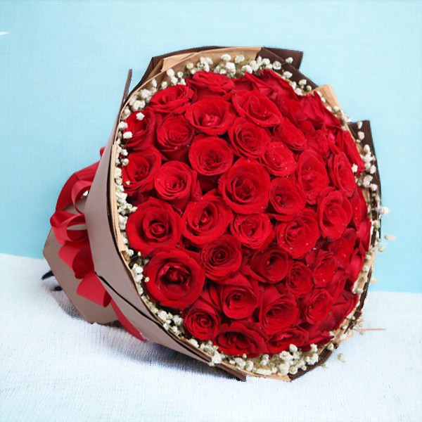 4 Dozen Long Fresh Red Roses Bunch | Gifts to Nepal | Giftmandu