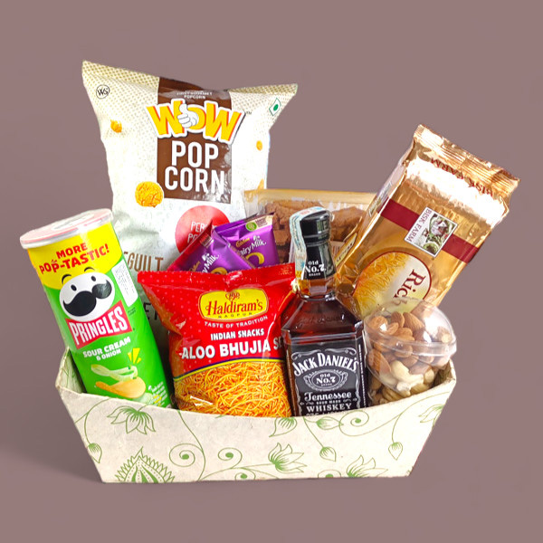 Taste & Toast Snack Hamper with Beverages | Gifts to Nepal | Giftmandu