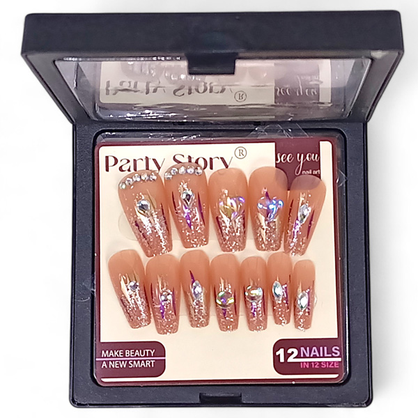 Nude Glamour: Glitter-Infused Fake Nail Collection | Gifts to Nepal ...
