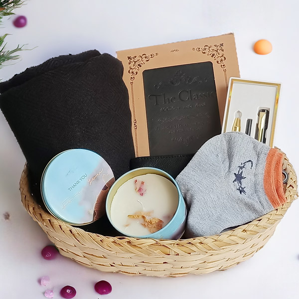Notebook, Pen , Candle, Socks & Muffler For Him | Gifts to Nepal ...