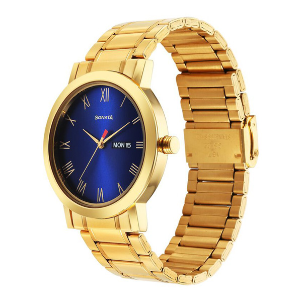 Sonata Utsav Blue Dial Watch For Him -77108YM06 | Gifts to Nepal ...