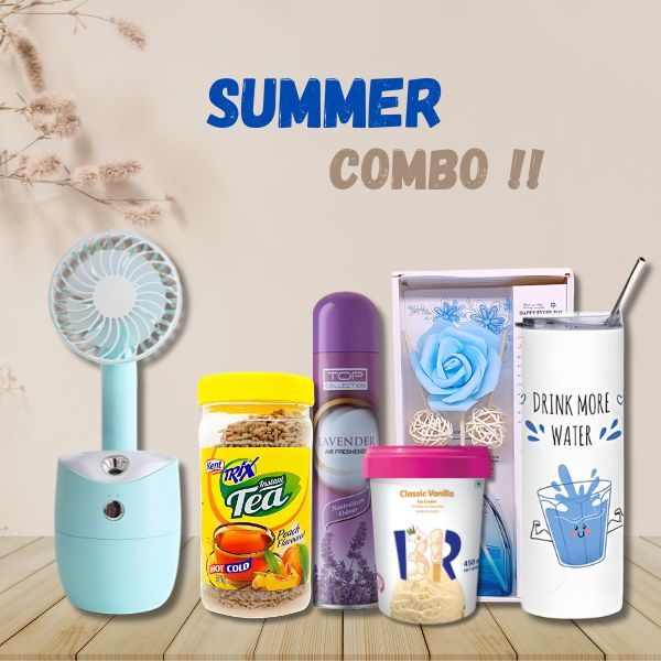 Summer Sips & Scents Bundle with Table Fan | Gifts to Nepal | Giftmandu