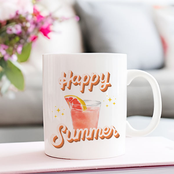 Sunny Side Up Happy Summer Ceramic Cup | Gifts to Nepal | Giftmandu