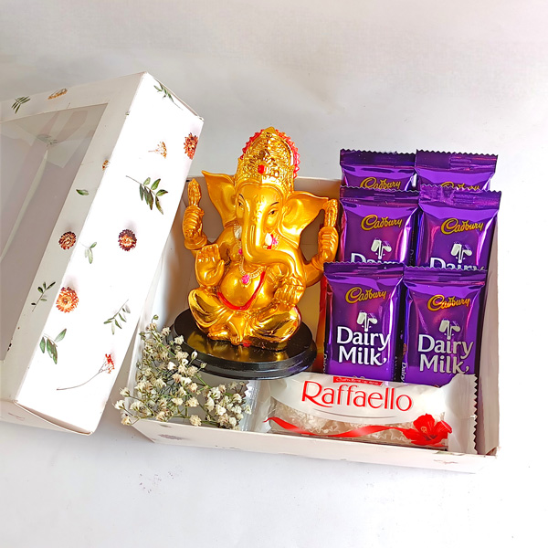 Delight Gift With Chocolates & Ganesh Statue | Gifts to Nepal | Giftmandu