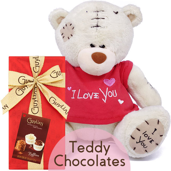 Love Teddy with Guylian La Trufflina Chocolate | Gifts to Nepal | Giftmandu