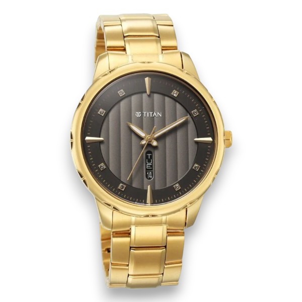 Titan Regalia Opulent Analog With Day And Date Black Dial Watch For Men ...