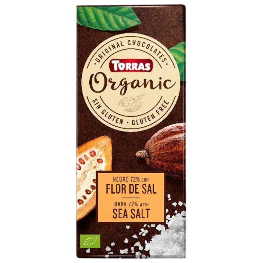 Torras Organic Dark Chocolate (70%) with Sea Salt-100g | Gifts to Nepal ...