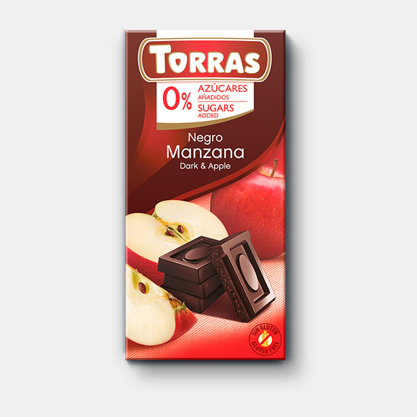 Torras 0% Sugar Negro Manzana Dark & Apple Chocolate 75g | Gifts to ...