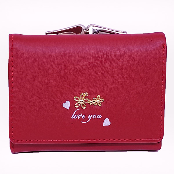 Cherry Red Leather Foldable Wallet For Ladies Online | Gifts to Nepal ...