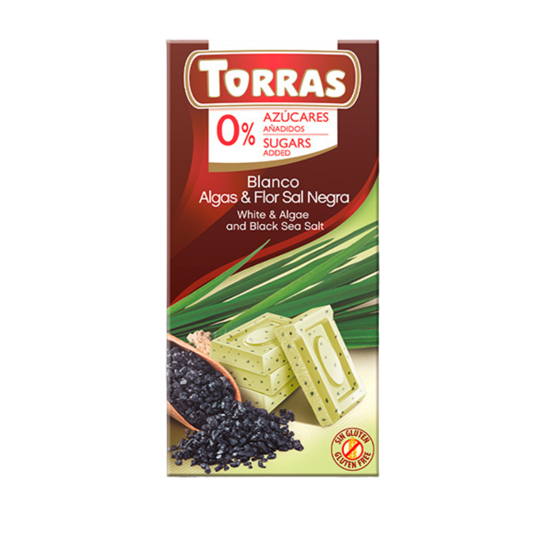Torras White and Algae And White Sea Salt Chocolate Bar 75g | Gifts to ...