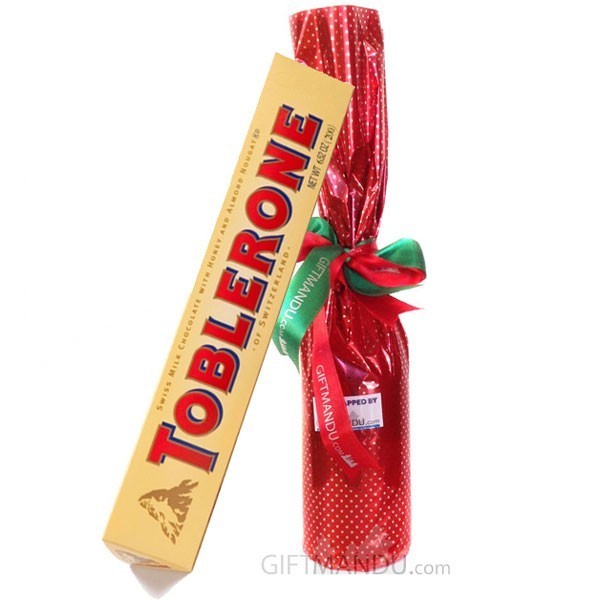 Red Wine 750ml and Toblerone Chocolate 100g | Gifts to Nepal | Giftmandu