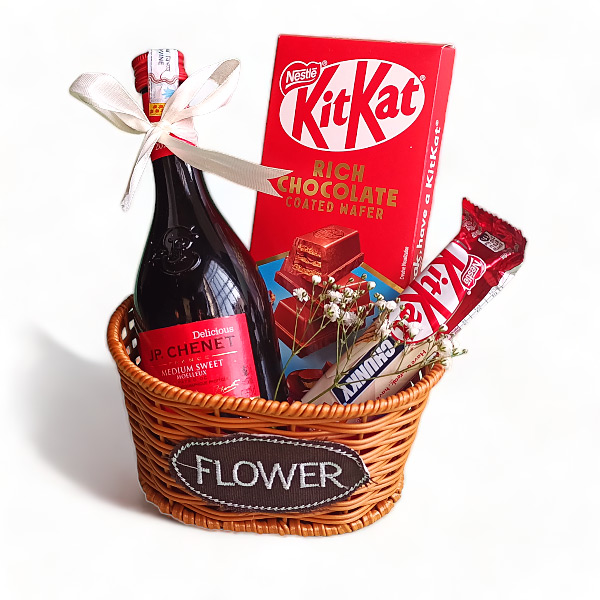 Special Chocolates Treat With Wine Gift Combo | Gifts to Nepal | Giftmandu