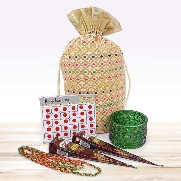 Chura, Pote, Bindi in a Pouch (Free Mehendi) Online | Gifts to Nepal ...