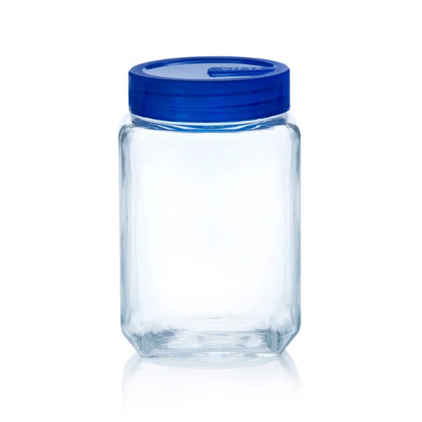 Yera Transparent Storage Jar with Blue Lid KR-1000 | Gifts to Nepal ...